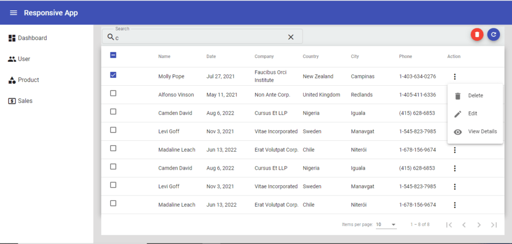 Angular Material Table Dynamic Columns Filtering Paging And Event Handling Decoded Script